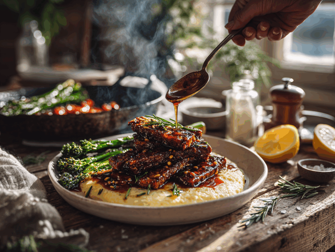 Balsamic Glazed Tempeh Recipe